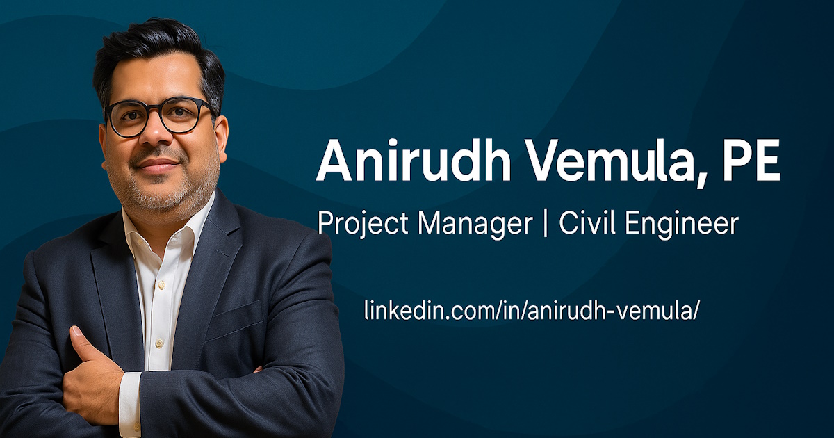 Anirudh Vemula, PE - Welcome to my personal portfolio webpage!